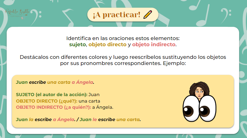 Los pronombres de objeto directo e indirecto - Secretos Ele