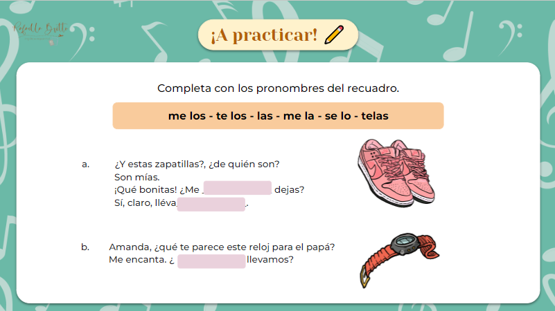 Los pronombres de objeto directo e indirecto - Secretos Ele